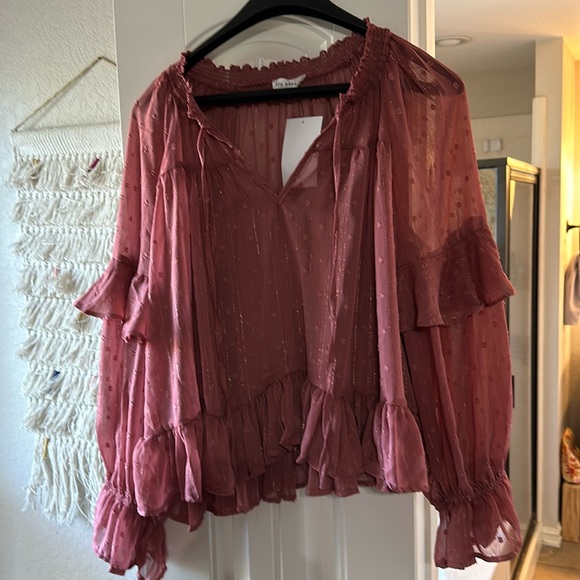 Tops | Nwt Flowy Sheer Top | Poshmark